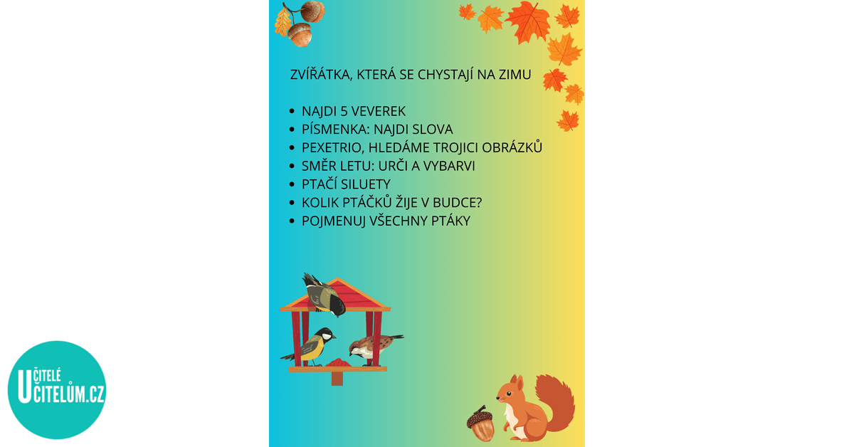 Zvířátka, která se chystají na zimu - Prvouka | UčiteléUčitelům.cz